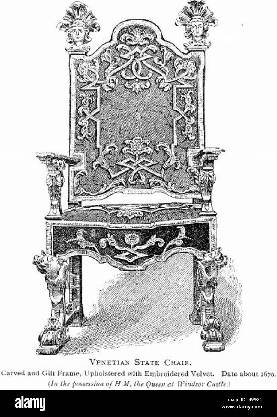 The Venetian State Chair is an ornate piece of furniture associated ...