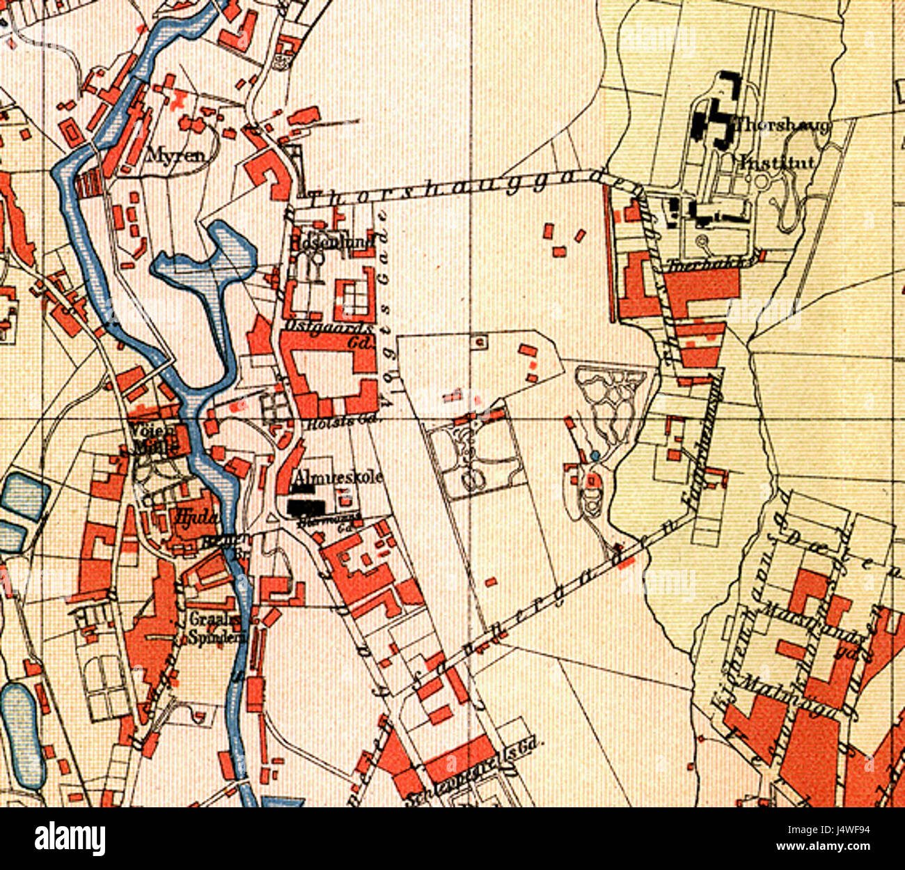 This refers to a historical map (kart) of Torshov, a district in Oslo ...