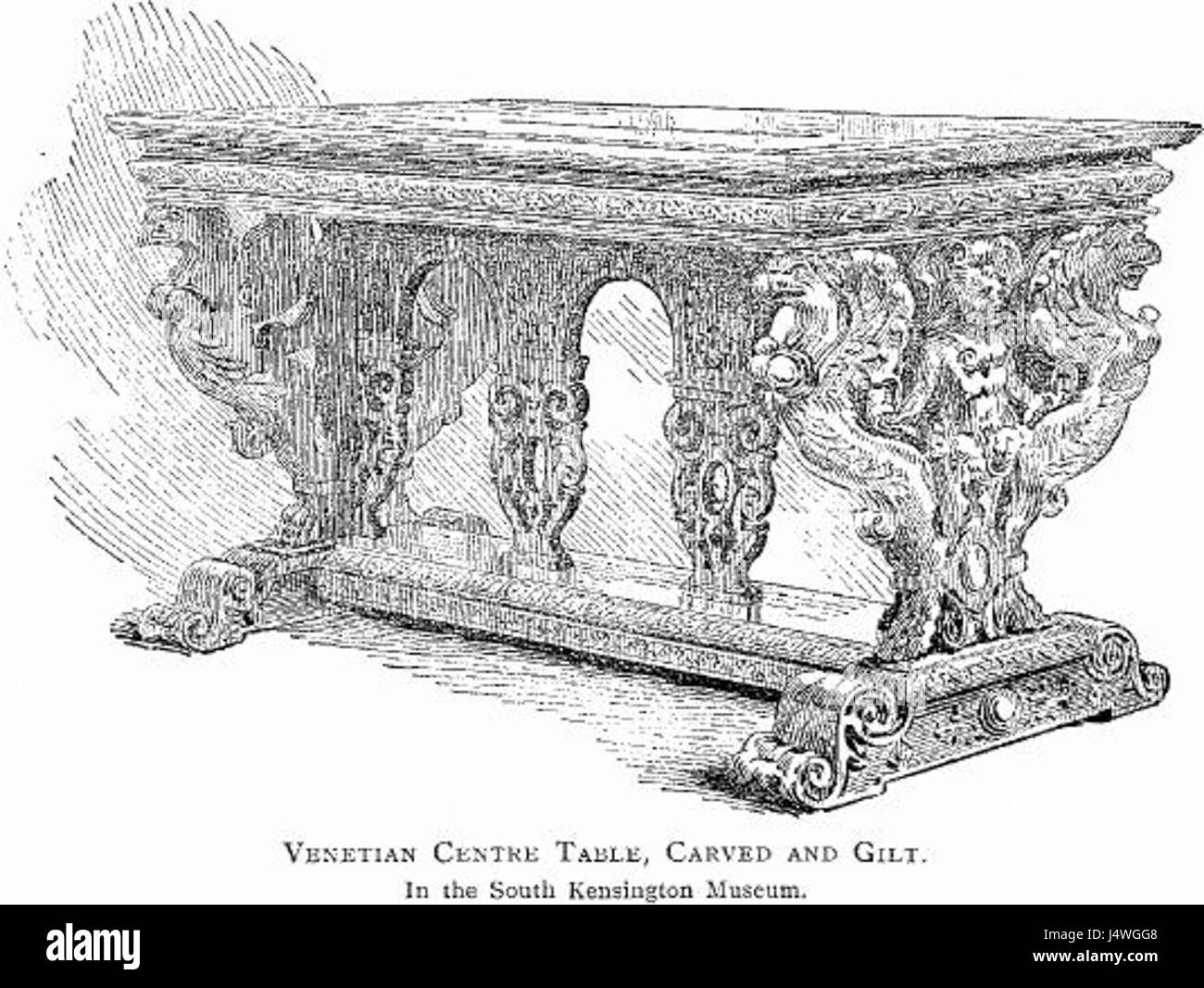 Venetian Centre Table Stock Photo - Alamy