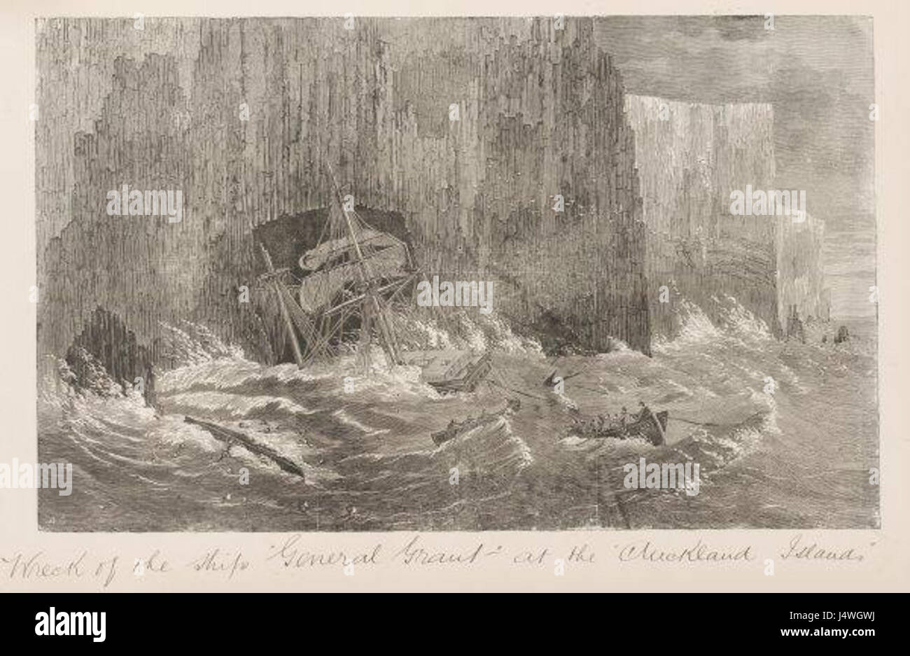 The wreck of the 'General Grant' occurred in 1866 near the Auckland ...
