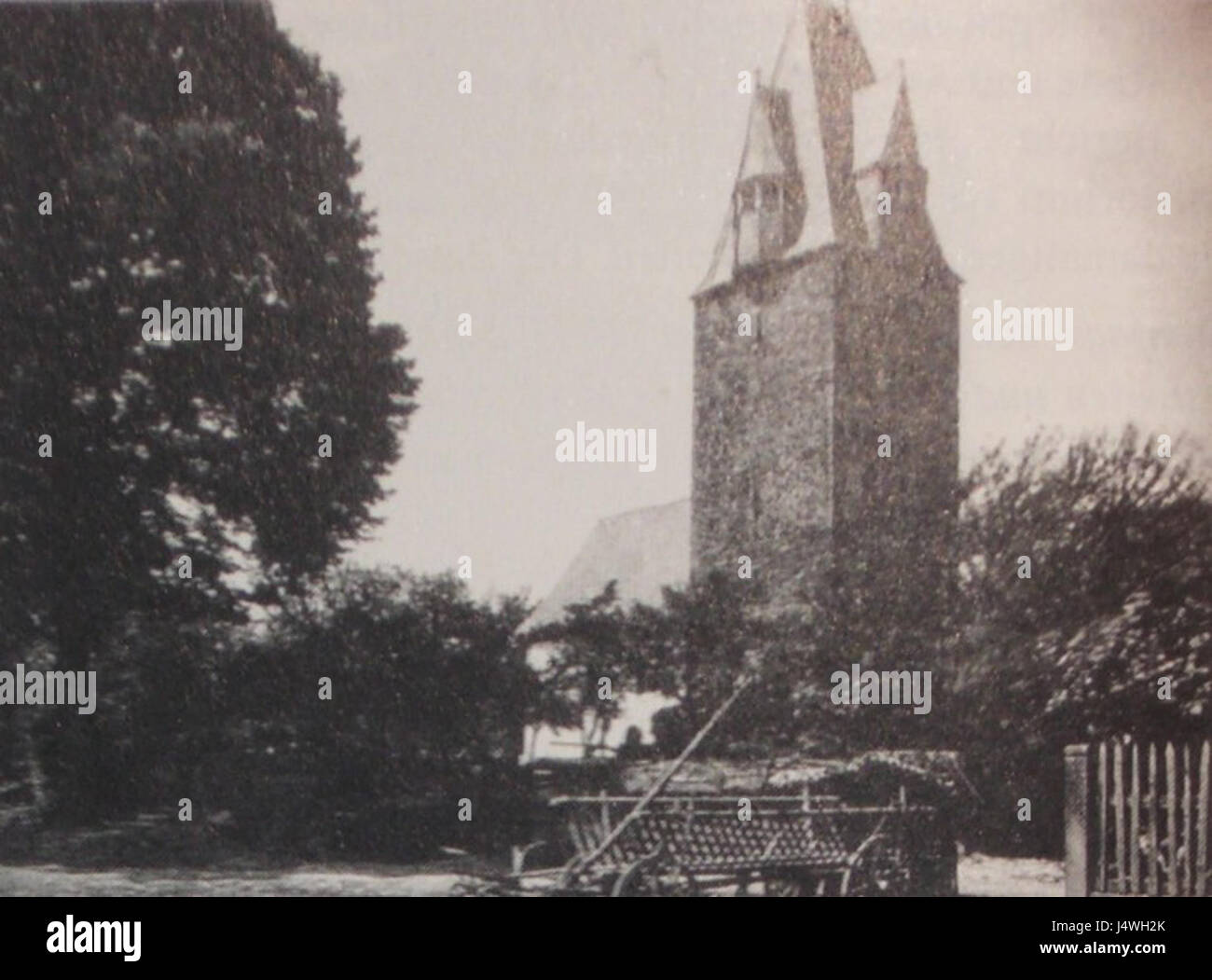 Wehrkirche Wenkbach um 1900 Stock Photo - Alamy