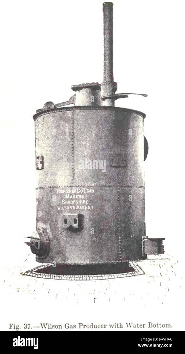 The Wilson gas producer is a mechanical device designed for producing ...