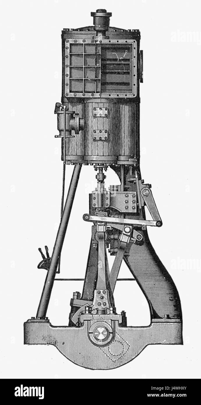 Wells' compound marine engine, side view (New Catechism of the Steam ...