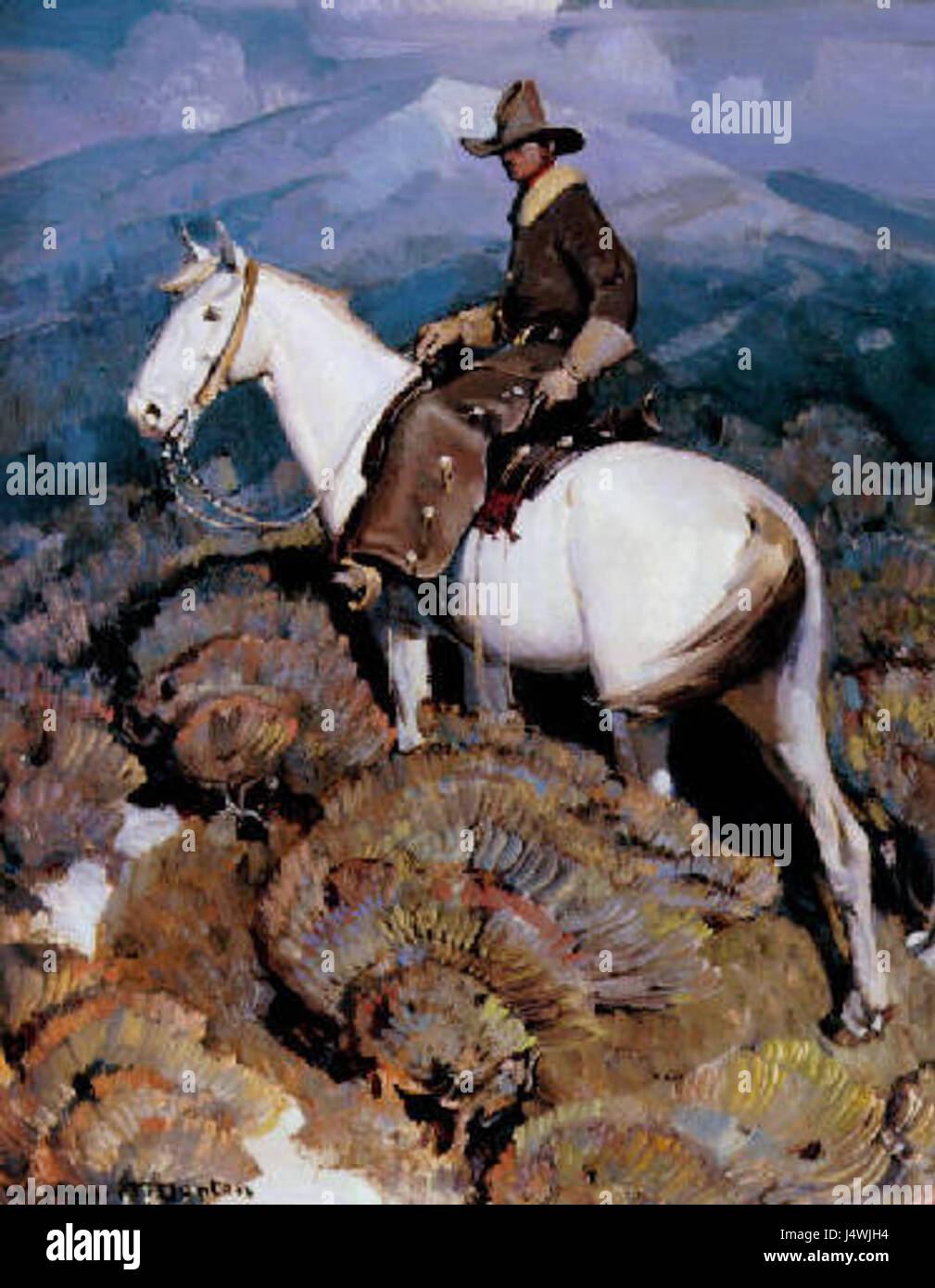 William Herbert Dunton The horse rustler Stock Photo - Alamy
