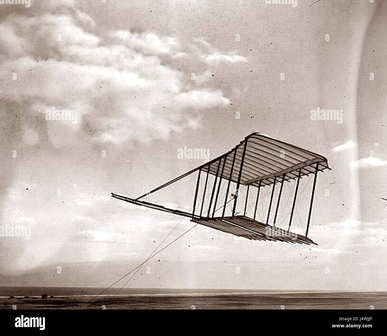 Wright Brothers 1900 Glider Test Flight Stock Photo - Alamy