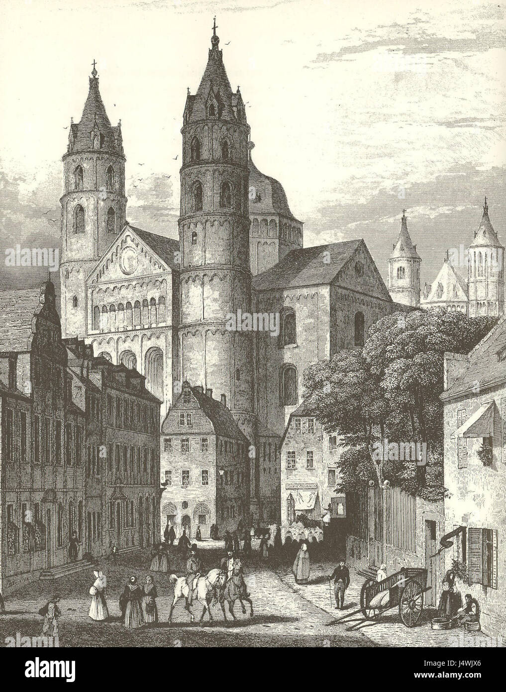 Wormser Dom Ludwig Lange 1832 Stock Photo - Alamy