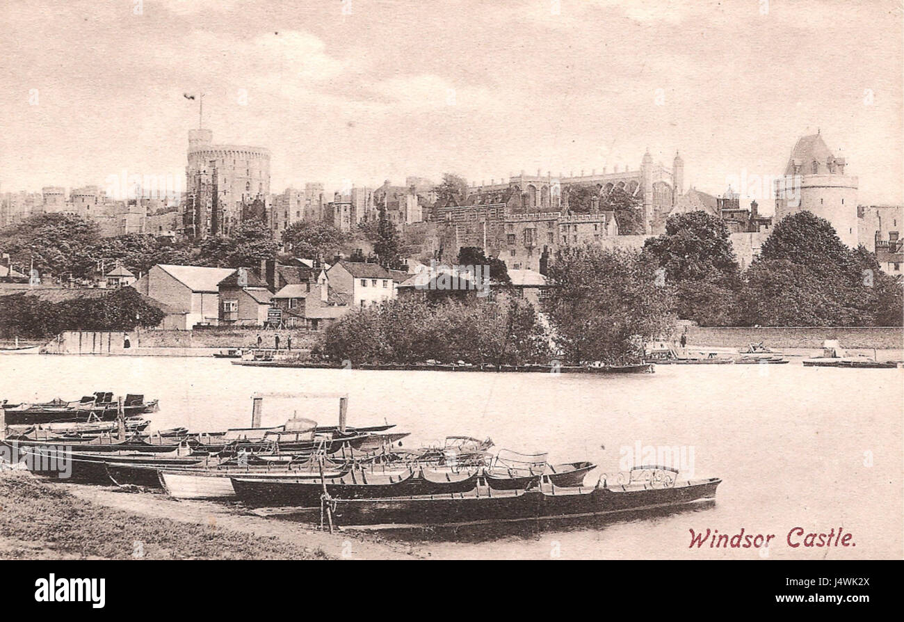 Windsor Castle postcard Stock Photo - Alamy