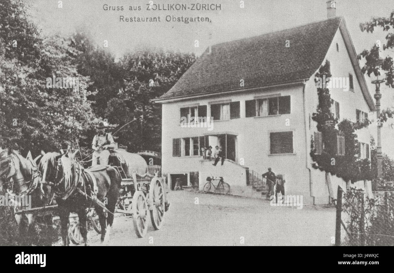 Zollikon Obstgarten 1907 Stock Photo - Alamy