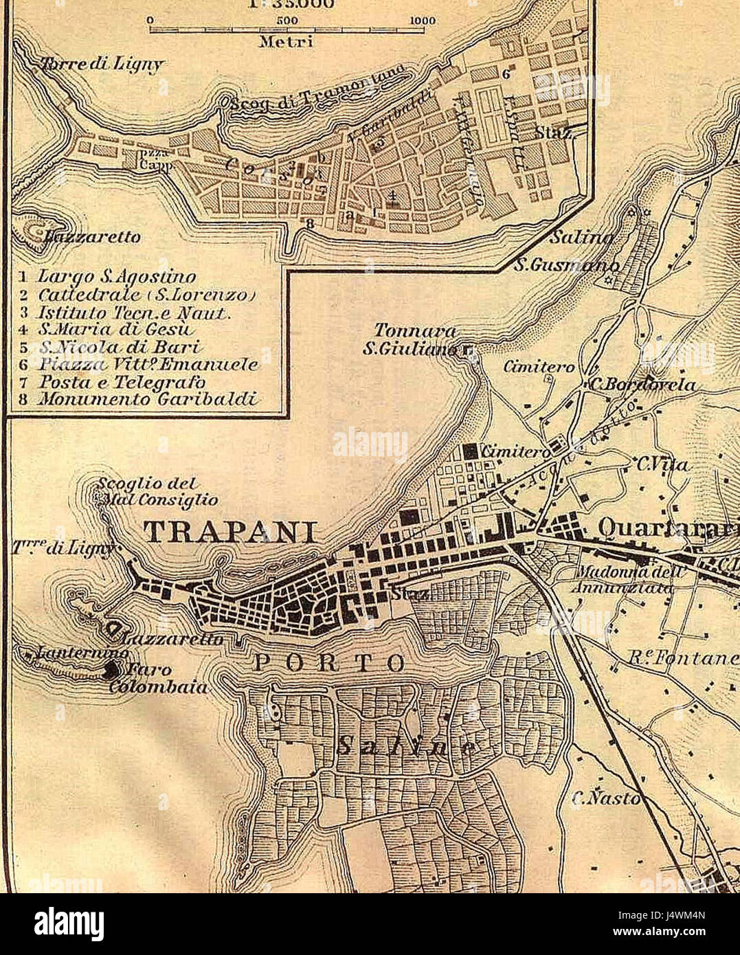 Trapani map hi-res stock photography and images - Alamy