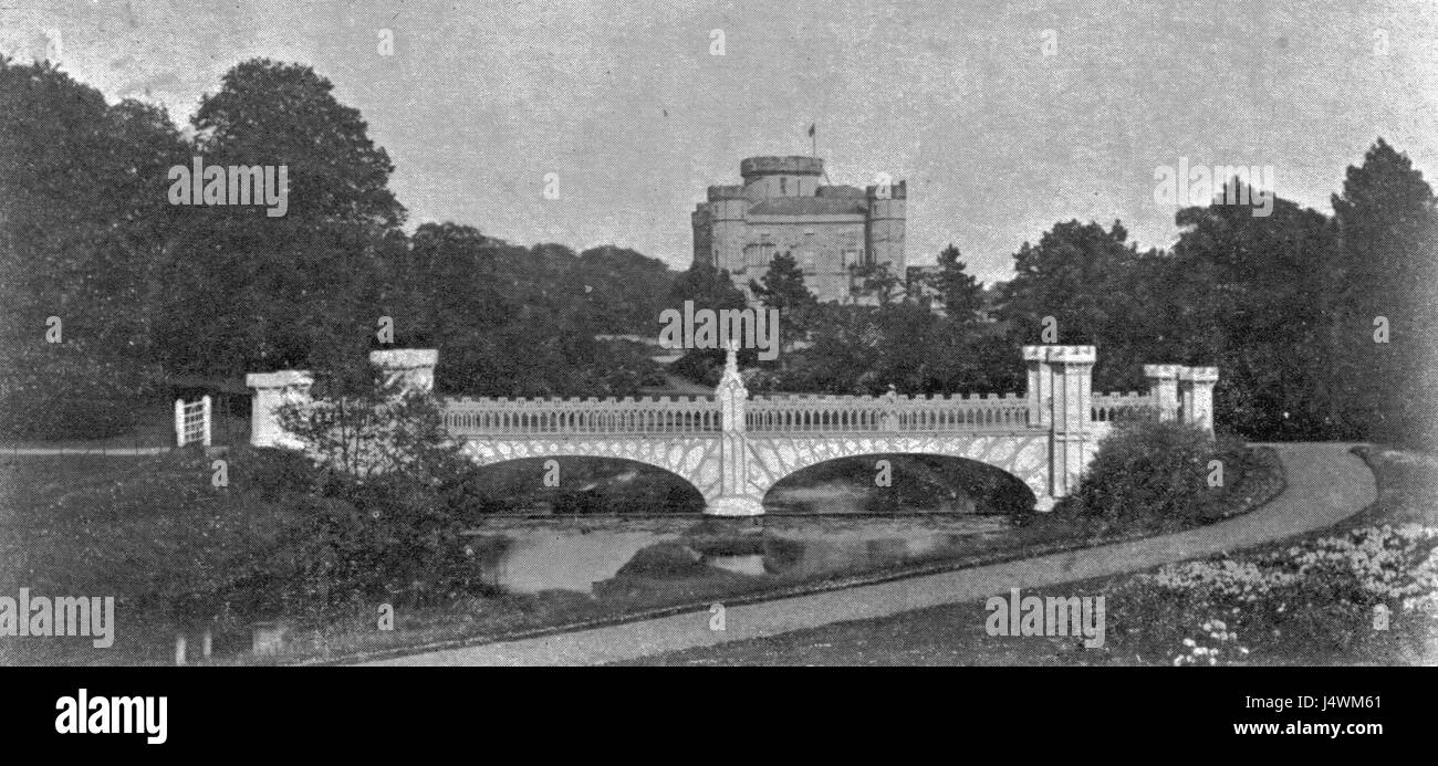 The 'Tournament Bridge' at Eglinton Castle in Irvine, Scotland, was a ...