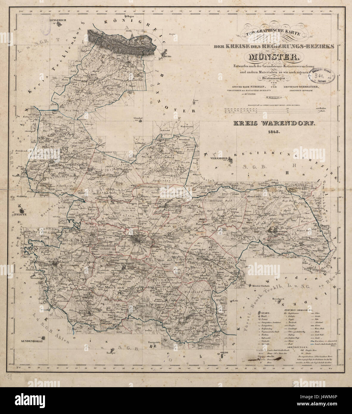 The 'Topographische Karte' from 1843 is a historical map of the ...