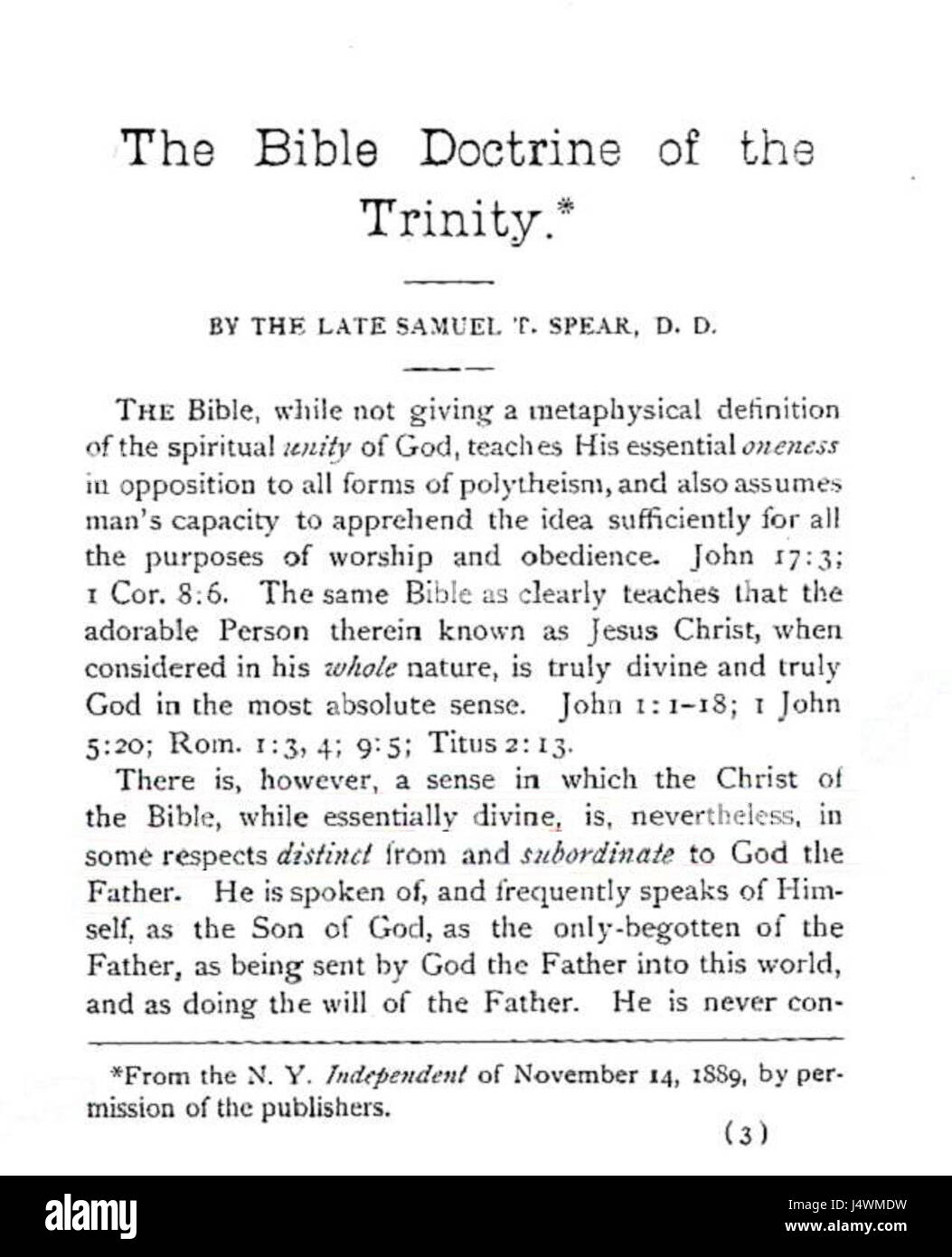 The Bible Doctrine of the Trinity explores the theological concept of ...