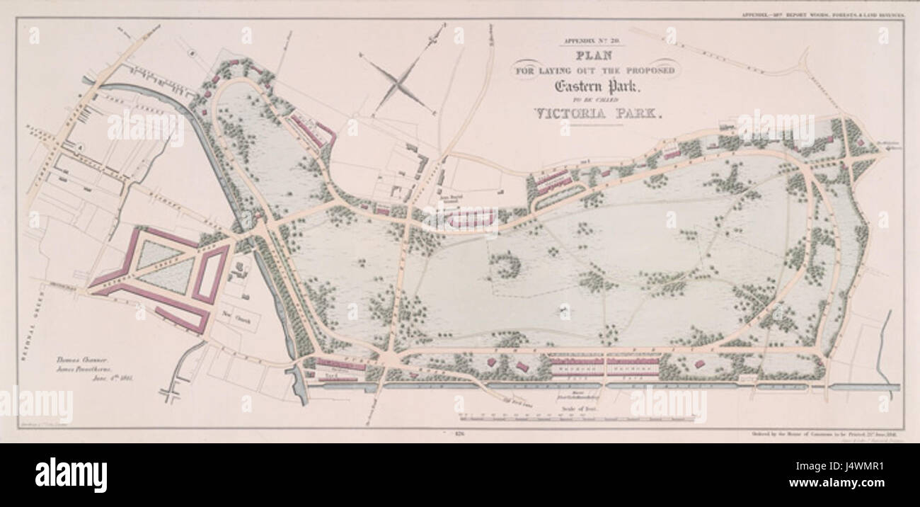 Victoria park map hi-res stock photography and images - Alamy
