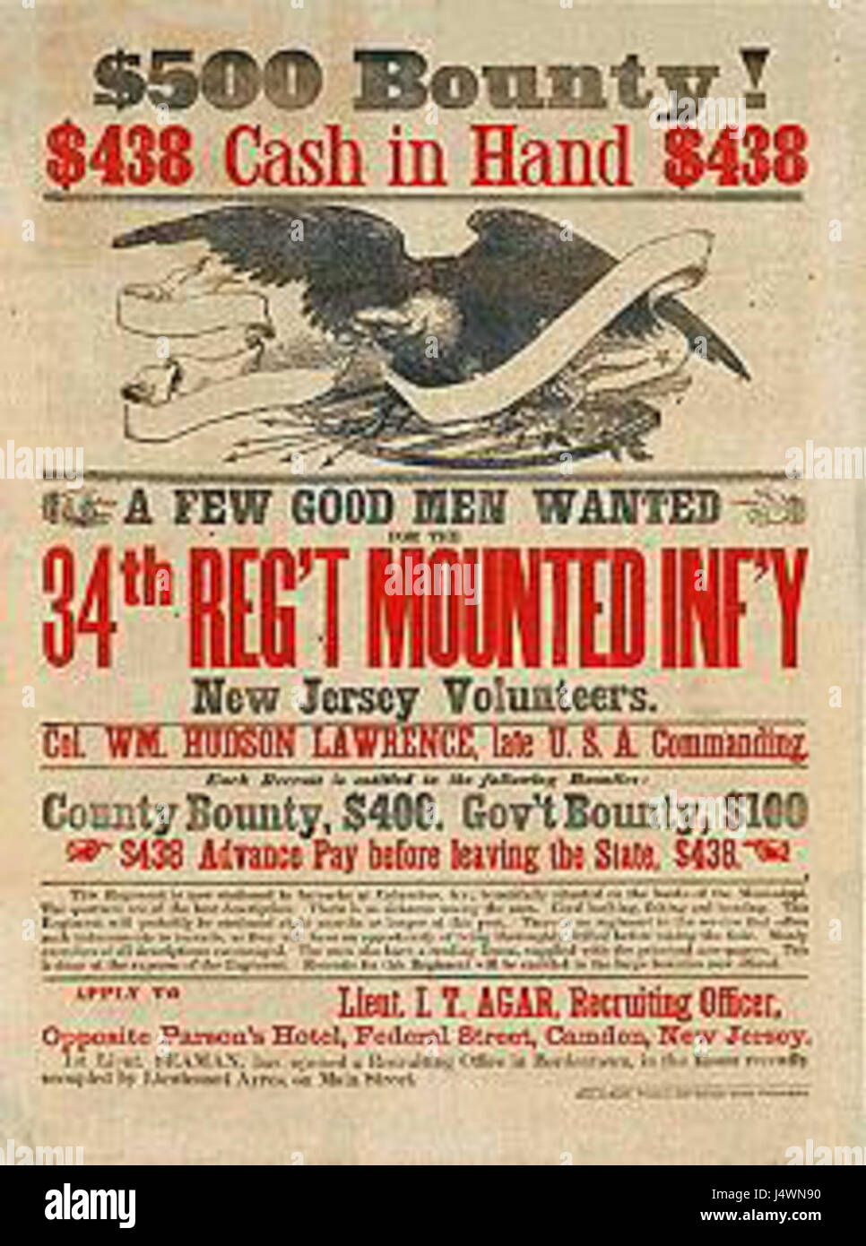 This vintage American advertisement (US Werbeplakat) showcases ...