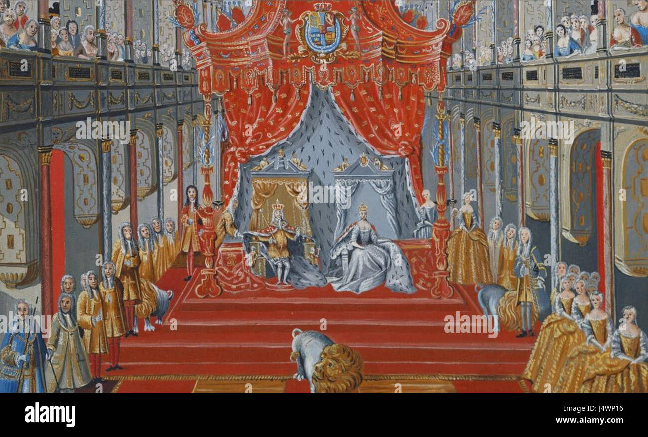 The Coronation of Christian VI, 1731 Stock Photo - Alamy