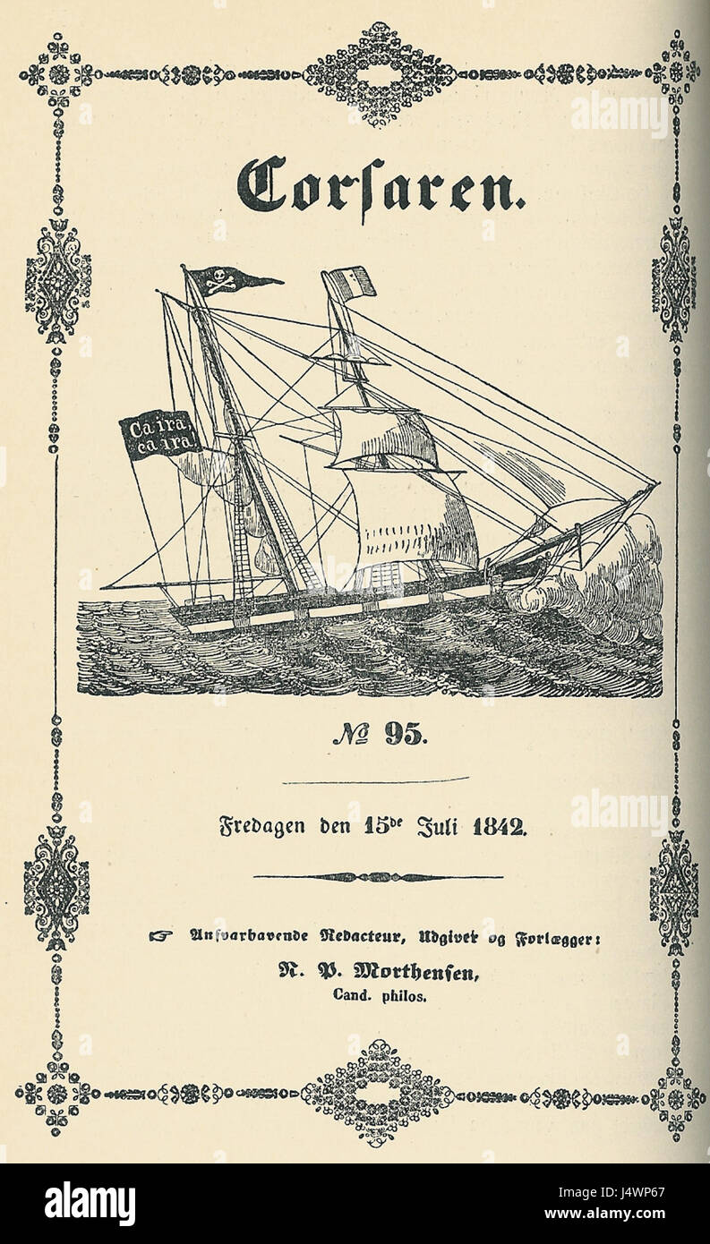 Titelblad af Corsaren 1842 Stock Photo - Alamy
