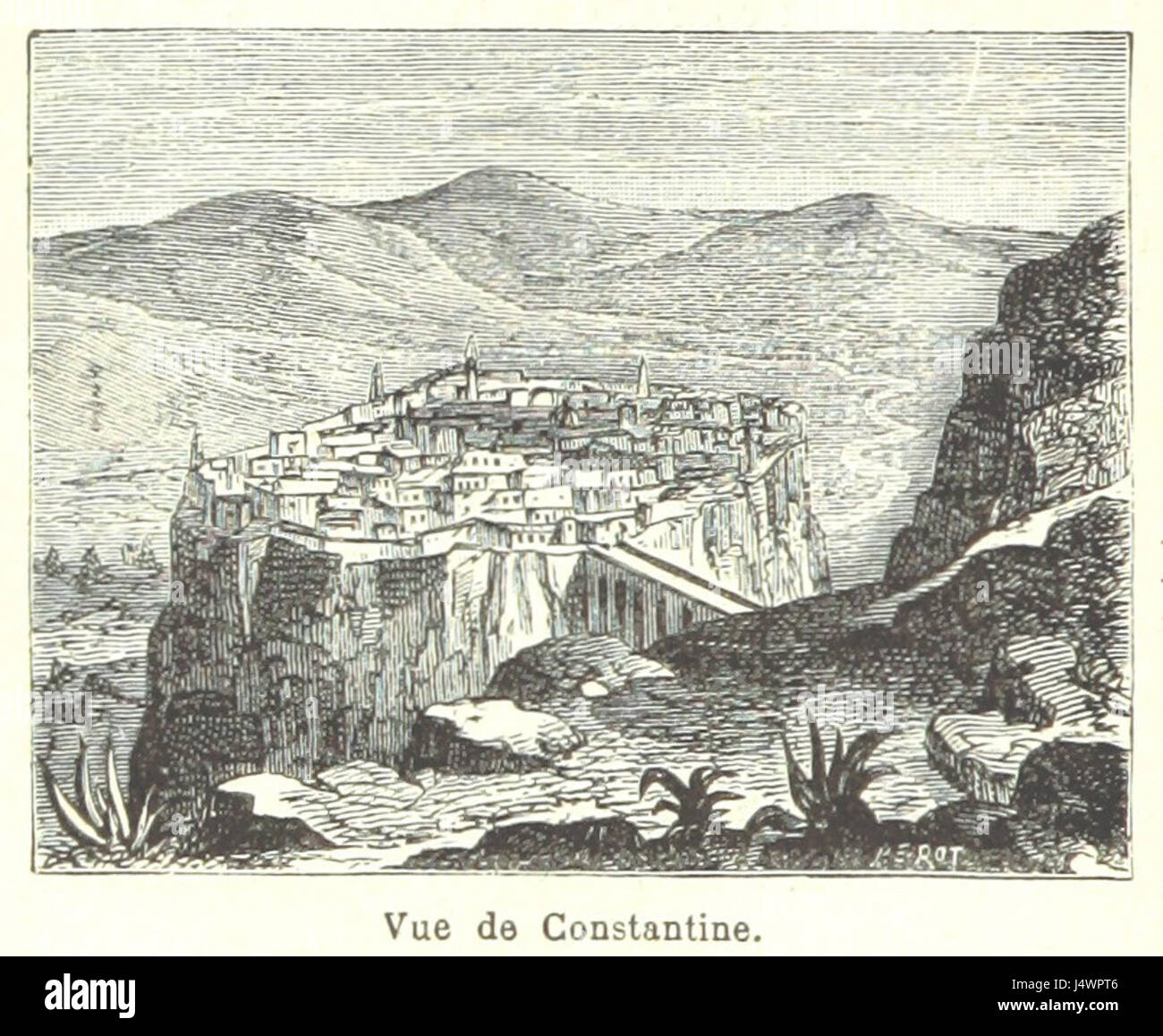 A 1899 depiction of Constantine, Algeria, showcasing the city's unique ...