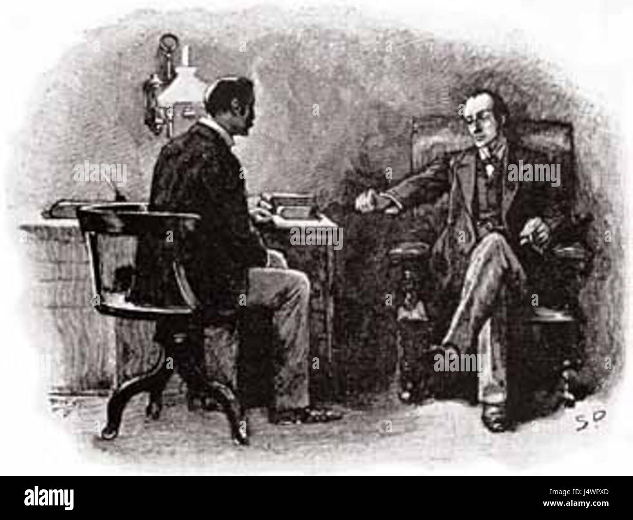 This is a depiction of 'The Adventure of the Final Problem,' a famous ...