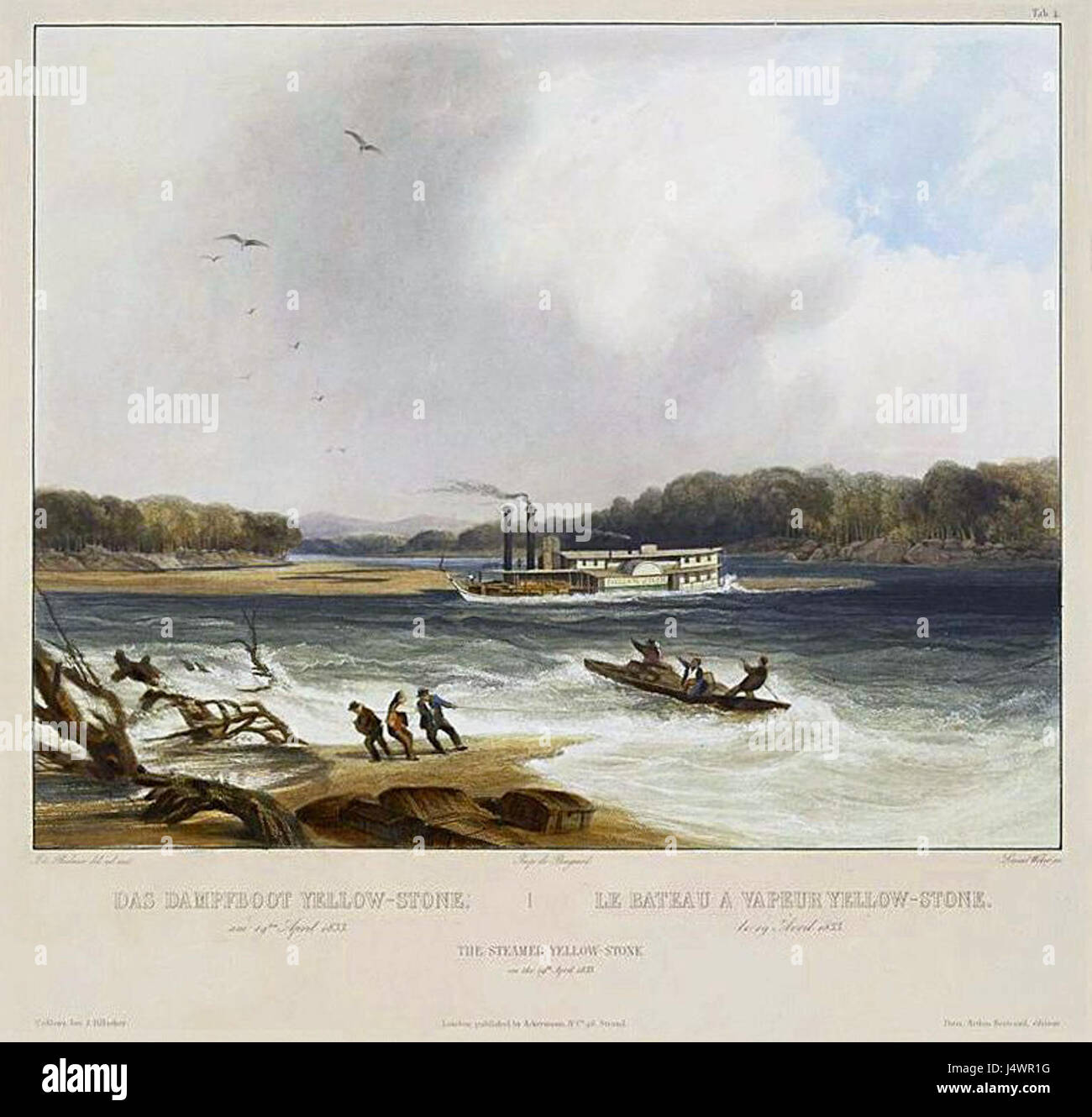 The steamboat Yellowstone ran aground during a voyage, highlighting the ...