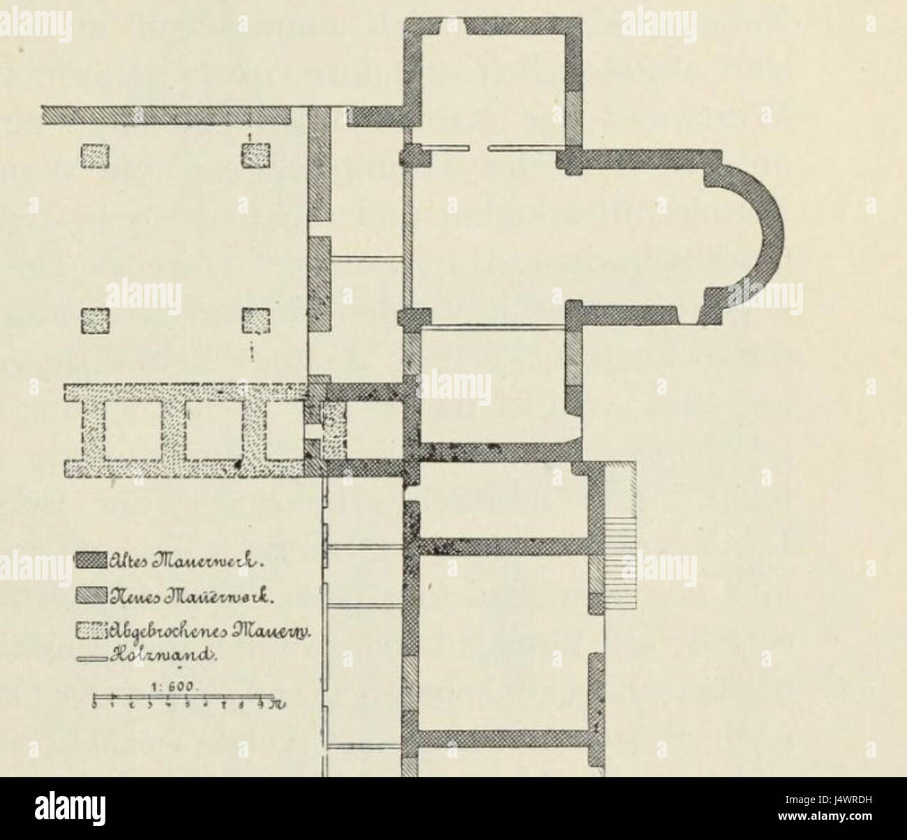 A 1906 floor plan of the Klosterkirche (monastery church) of Kloster ...