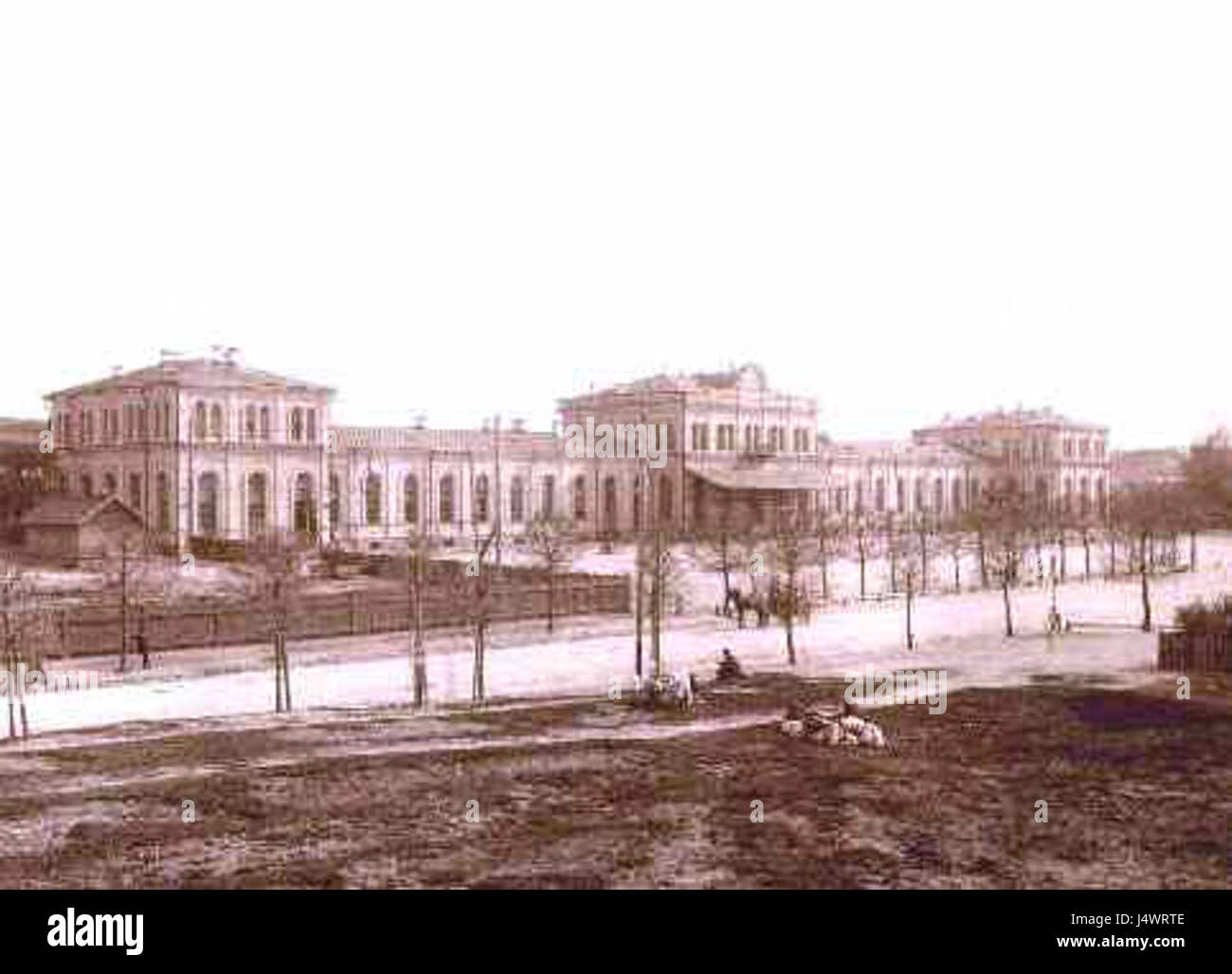 The Vilnius Railway Station, as seen in 1873, was an essential hub for ...