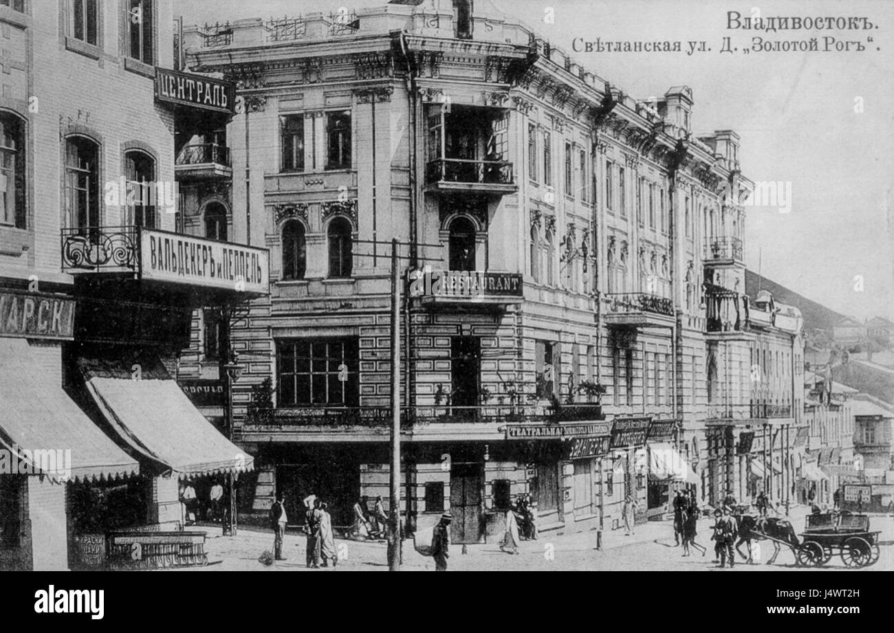 This image captures Vladivostok, Russia, during the early 1900s ...