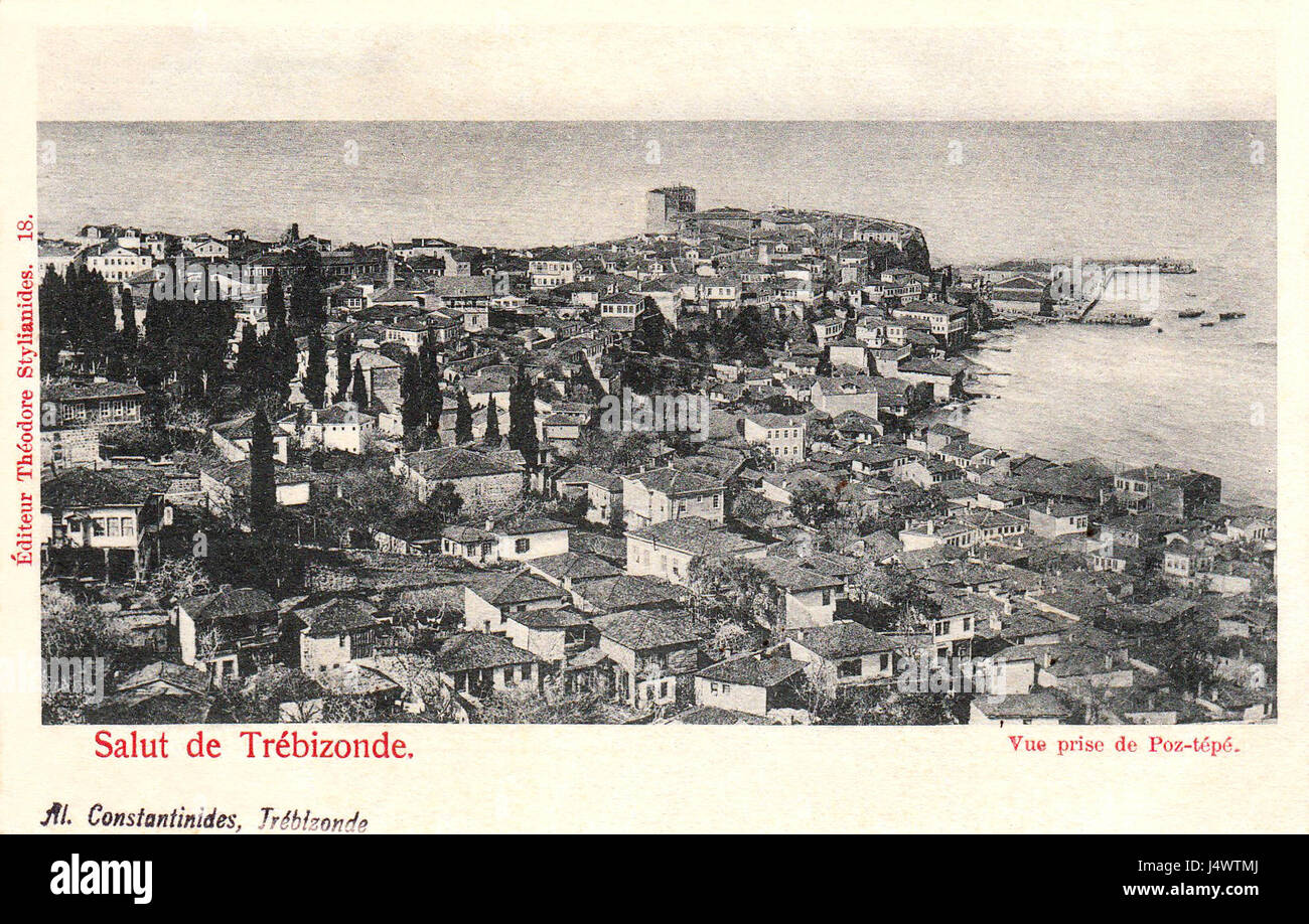 The view from Boztepe in Trebizond (modern-day Trabzon, Turkey) offers ...