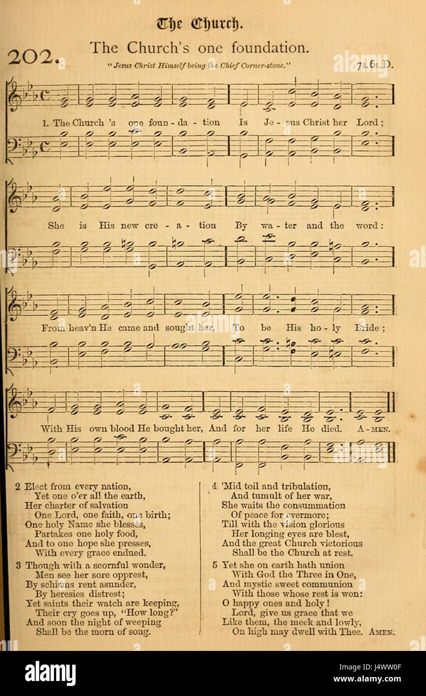 'The Church's One Foundation' is a Christian hymn that reflects the ...