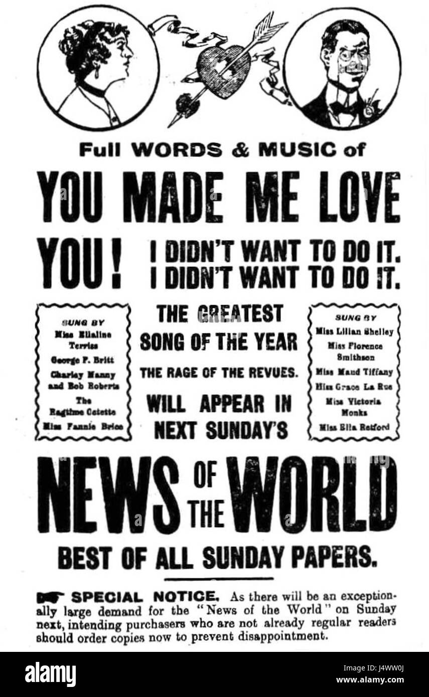 Popular song advertising Black and White Stock Photos & Images - Alamy