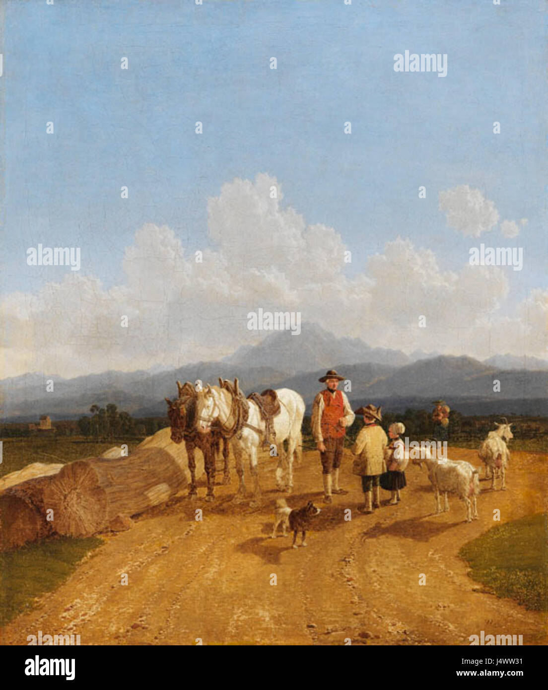Wilhelm von Kobell Bauer und Hirtenkinder in oberbayerischer ...