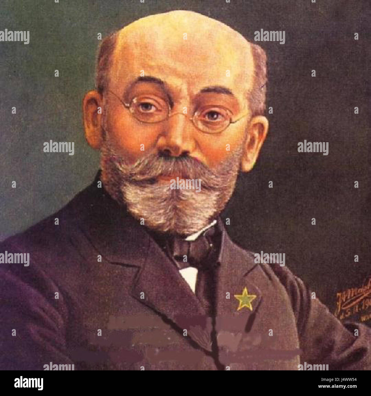 This is a portrait of L. L. Zamenhof, the creator of Esperanto, a ...