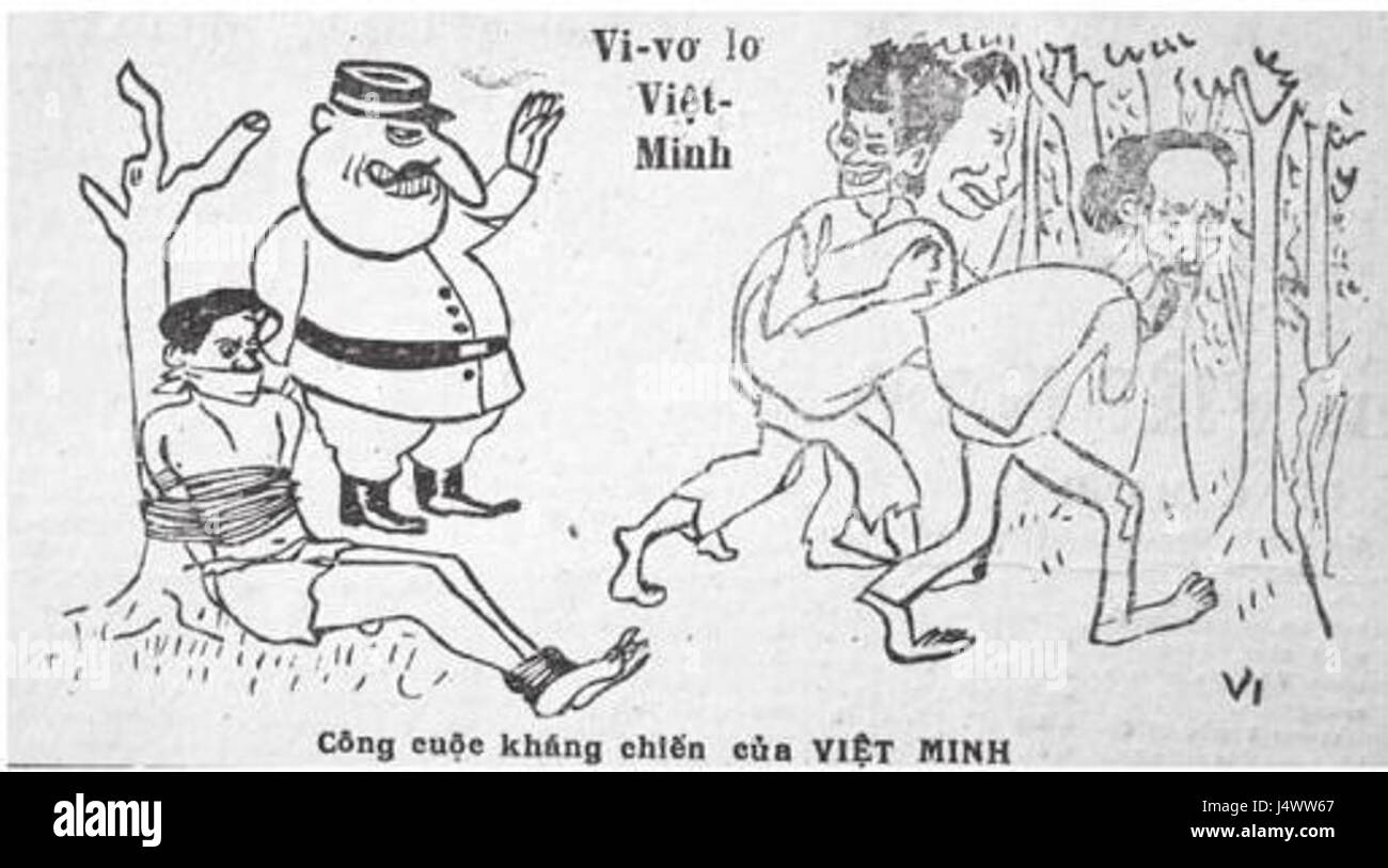 The Viet Minh cartoon likely refers to a satirical or political cartoon ...