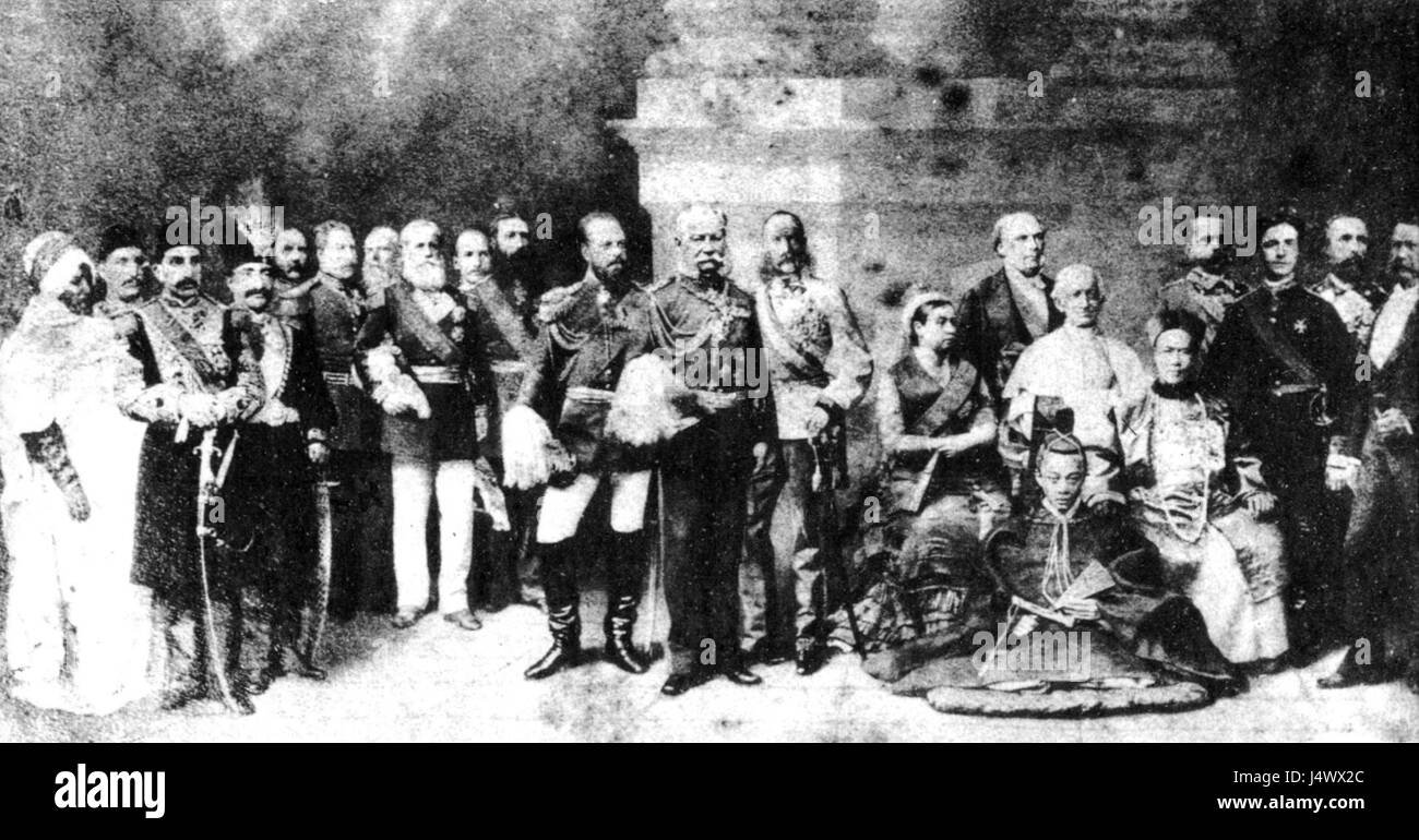 The image depicts the heads of state from around the world in 1889 ...