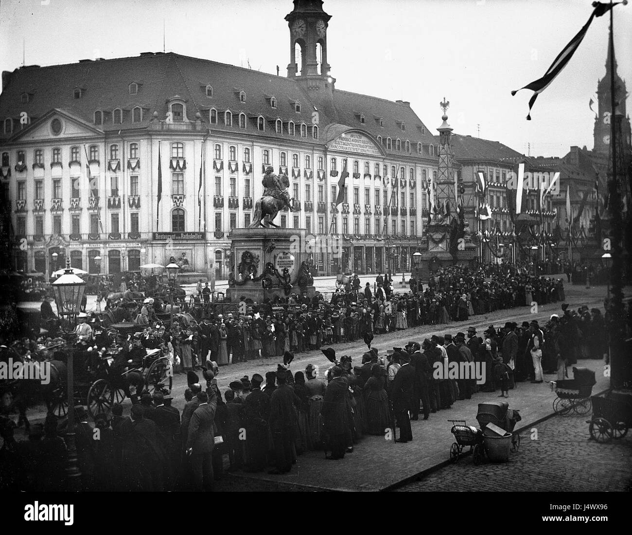 Victory procession Dresden March 5th 1871 King Albert of Saxony Stock ...
