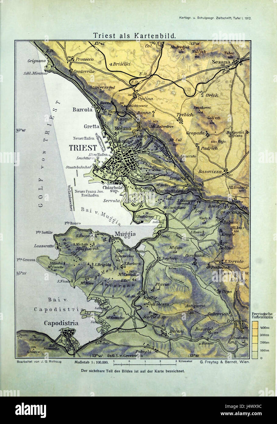 Triest map hi-res stock photography and images - Alamy