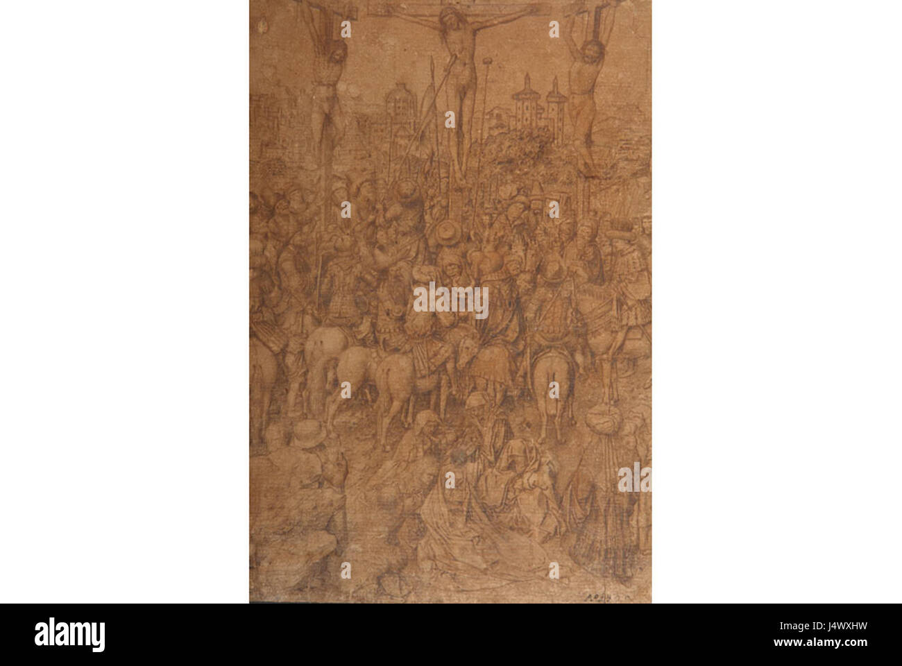 Van Eyck Drawing Crucifixion Stock Photo - Alamy