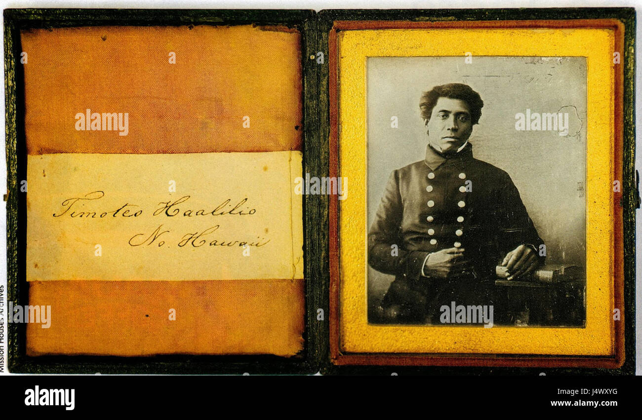 Timothy Haalilio, daguerreotype and frame Stock Photo - Alamy
