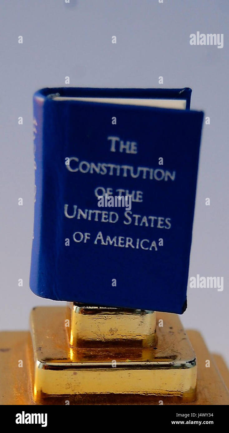 The Constitution of the United States (miniature version Stock Photo ...