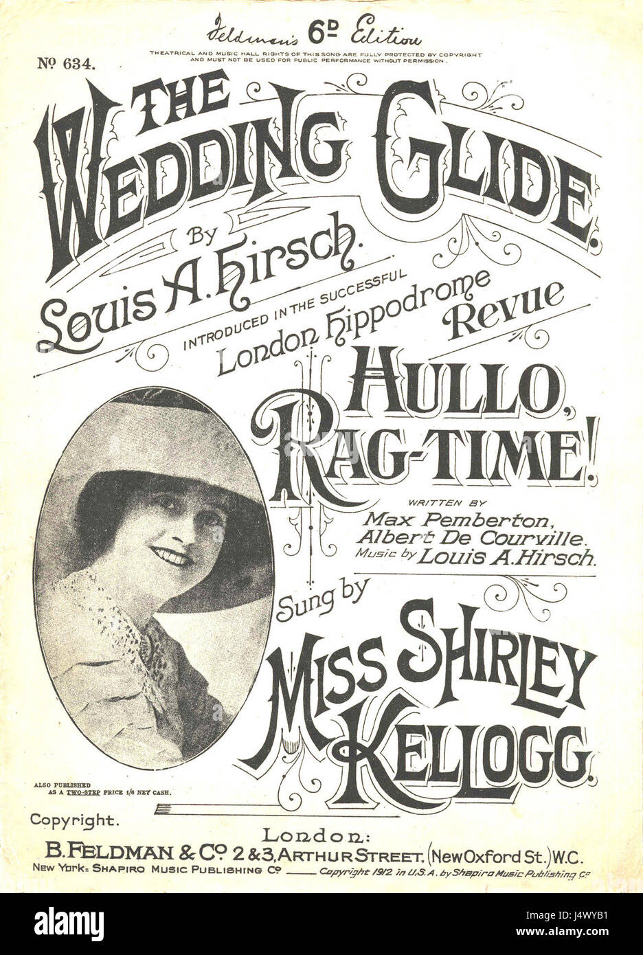 The Wedding Glide sheet music 1912 Stock Photo - Alamy