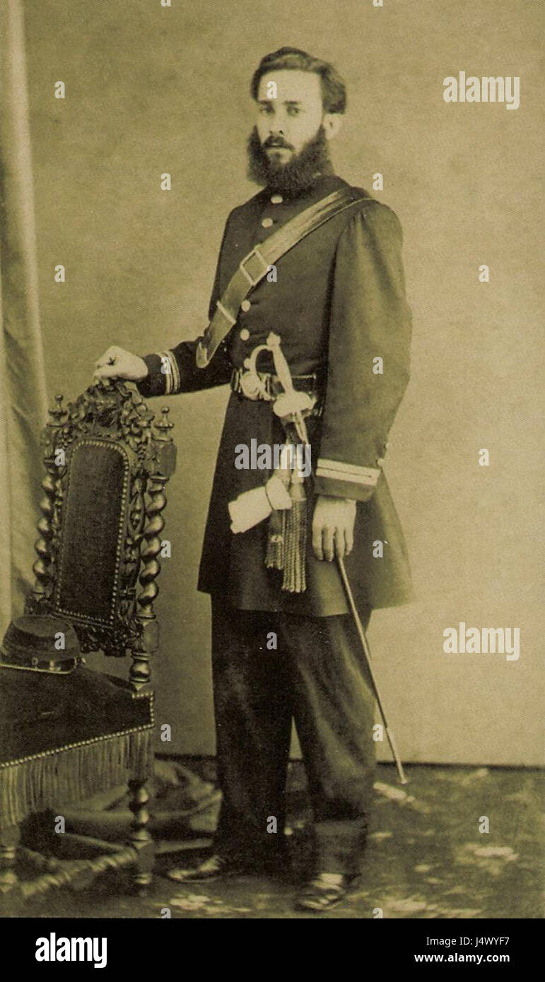 This image shows an unknown Brazilian officer from around 1870 ...