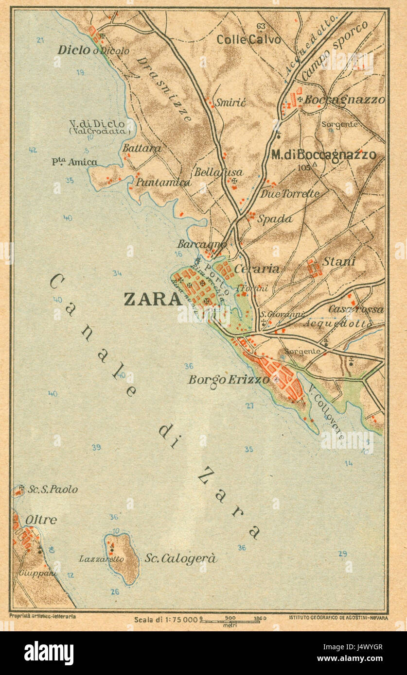 Zadar map hi-res stock photography and images - Alamy