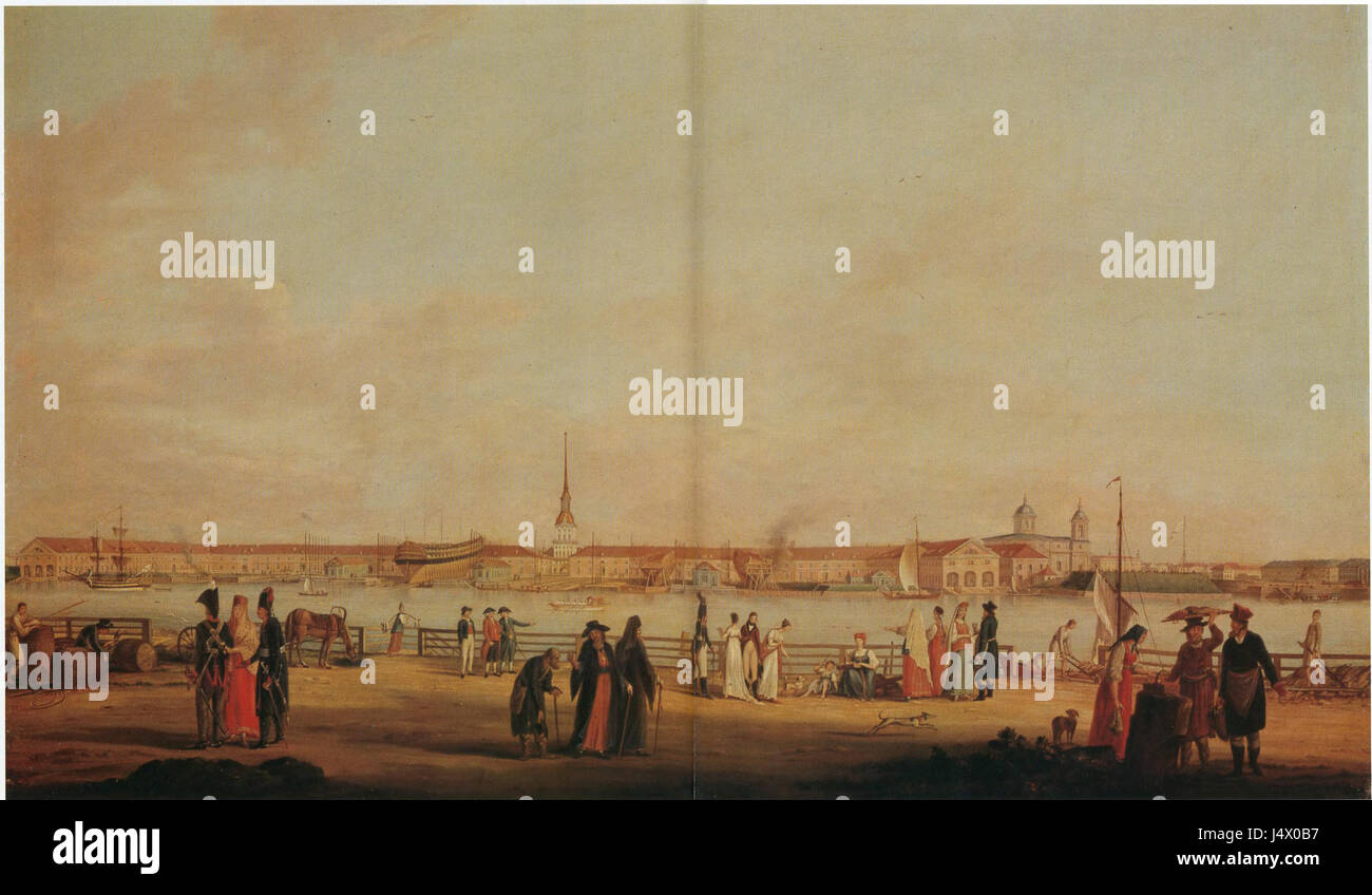 This painting, 'View of Admiralty' by I.G. Mayr, created between 1796 ...