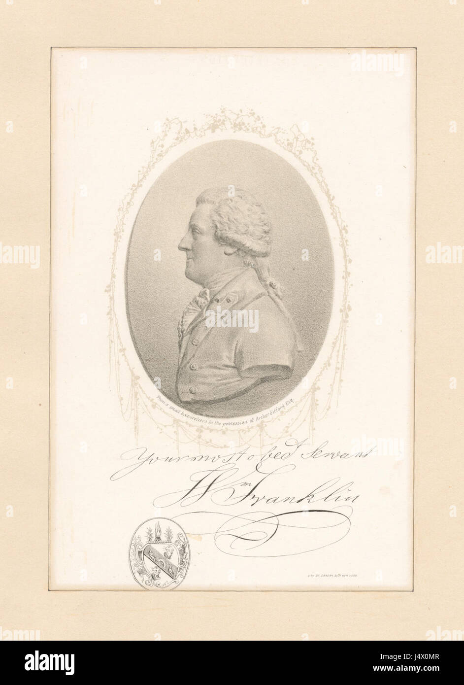 A portrait of William Franklin, showcasing a significant historical ...