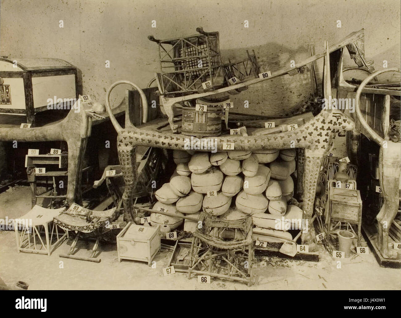 These photographs showcase the artifacts and burial chamber of ...