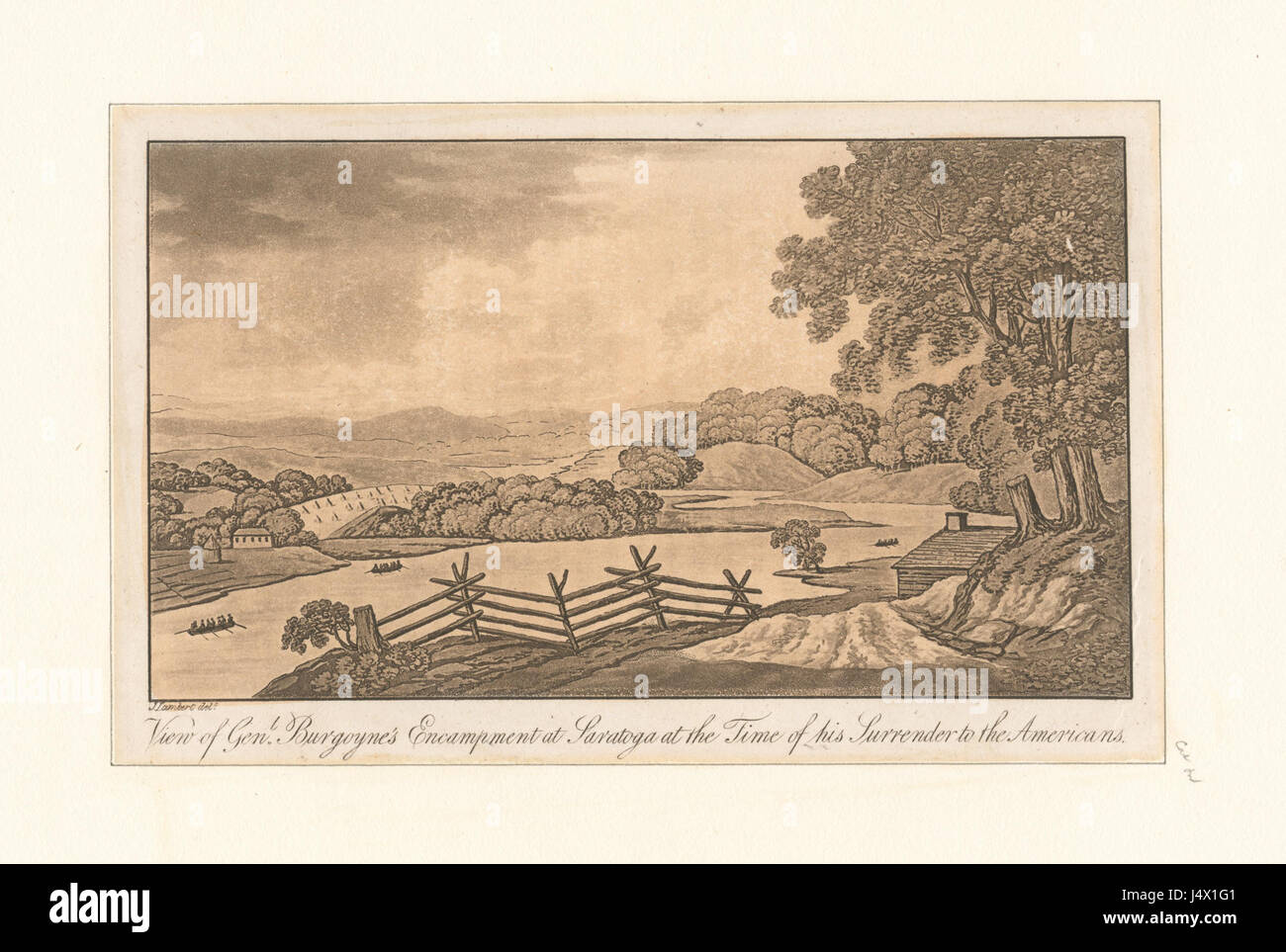 This image depicts General Burgoyne's encampment at the Battle of ...
