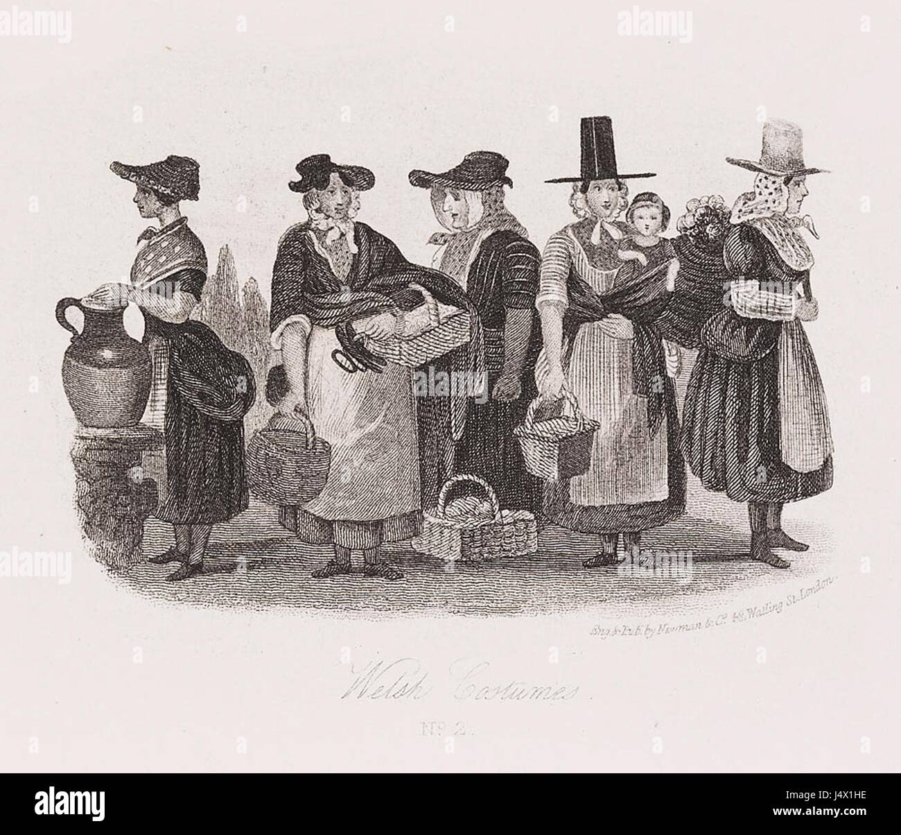 This image shows a traditional Welsh costume, showcasing the ...