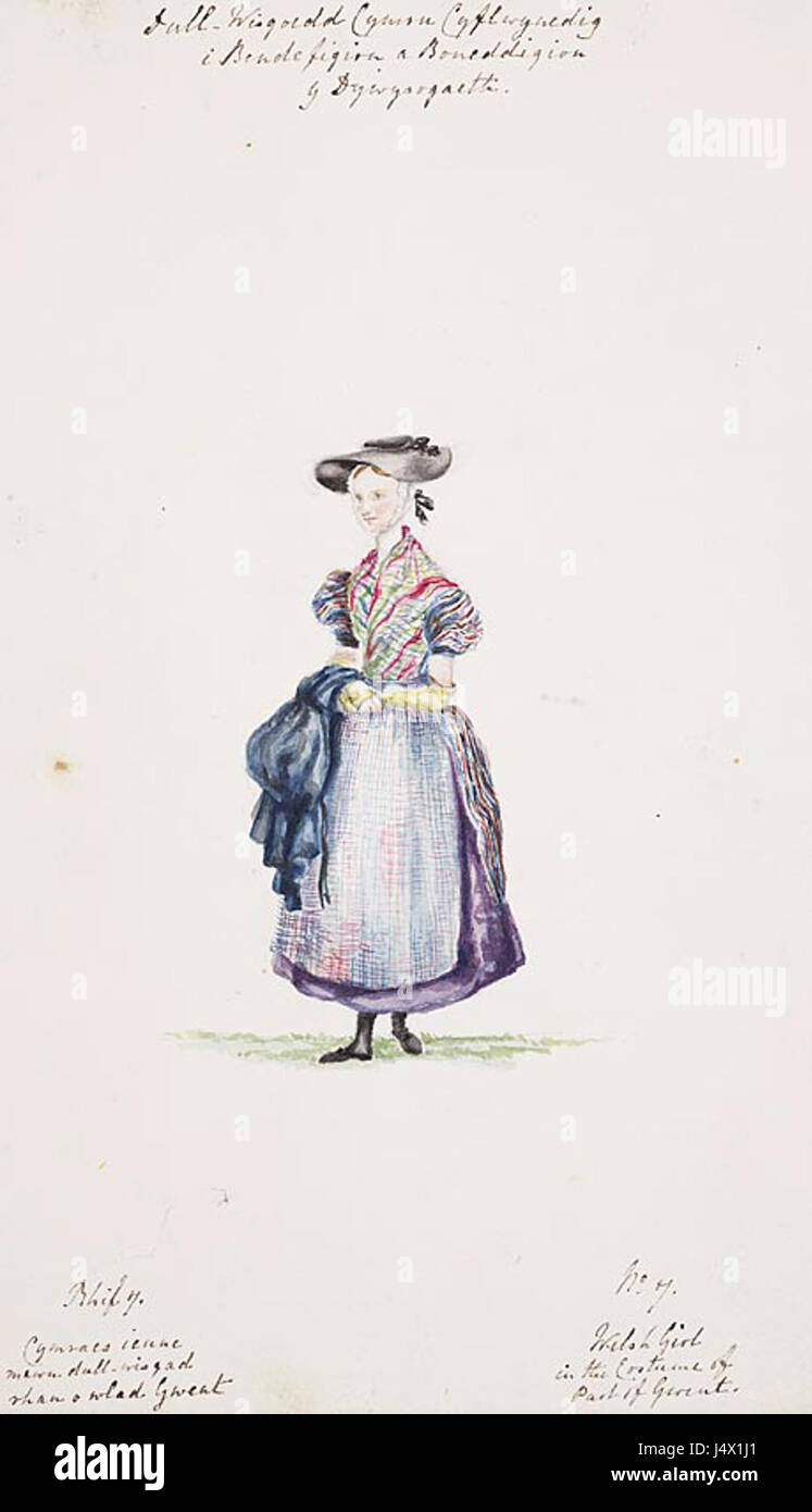 An image of a Welsh girl wearing traditional costume from the Gwent ...