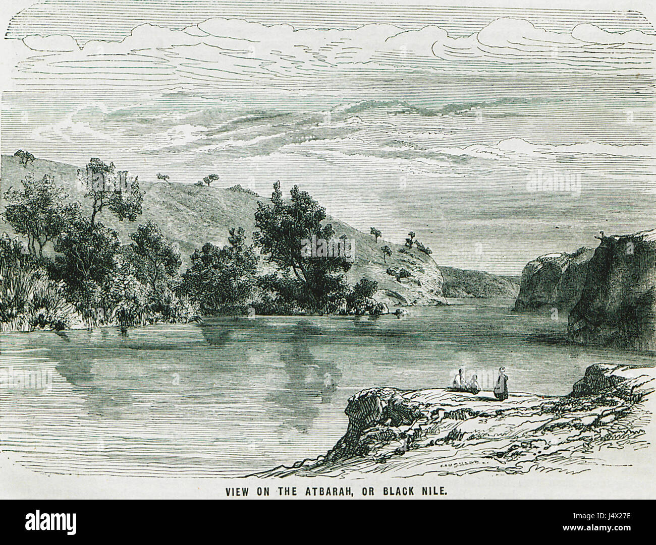 This 1870 view by William Francis Ainsworth depicts the Atbarah River ...