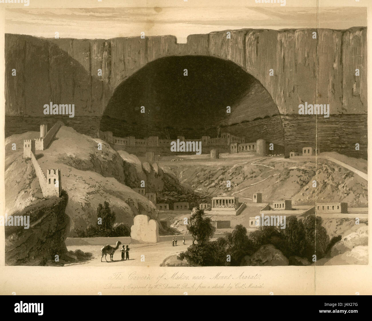 The cavern of Makoo near Mount Ararat Alcock Thomas 1831 Stock Photo ...