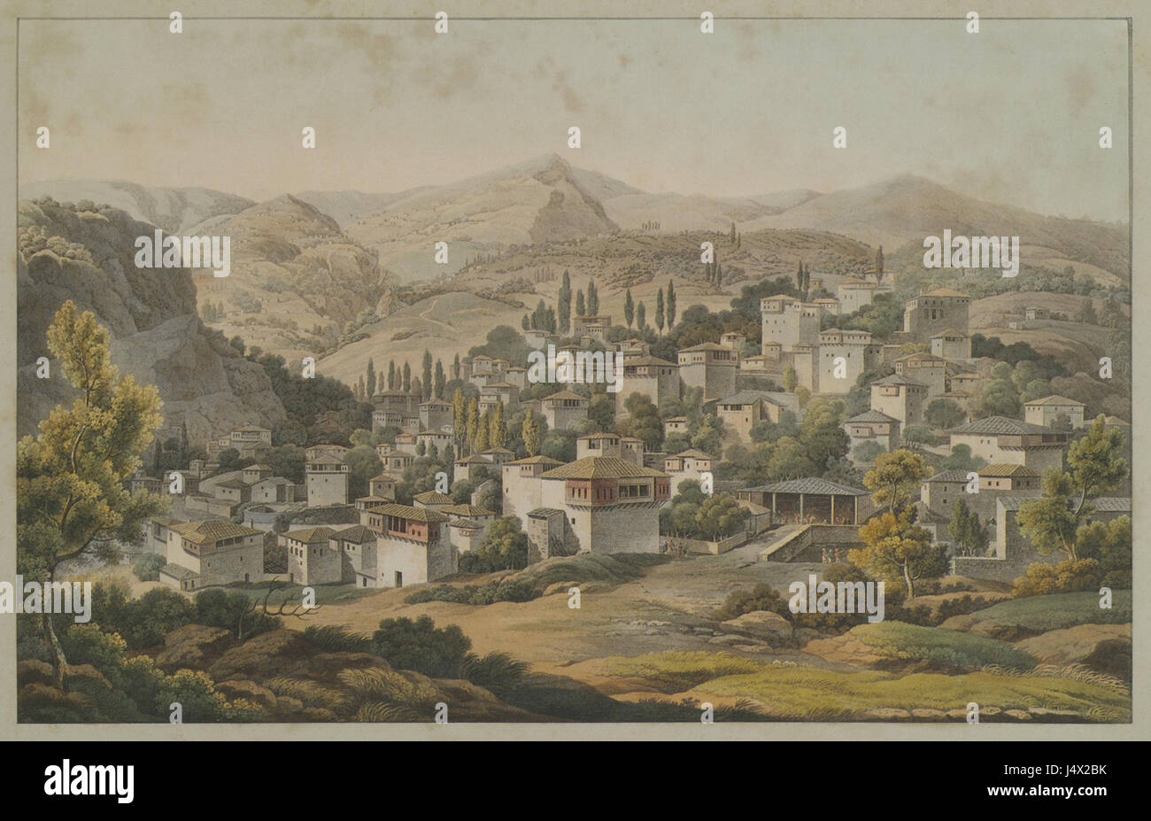 Village of Portaria on Mount Pelion Dodwell Edward 1819 Stock Photo - Alamy